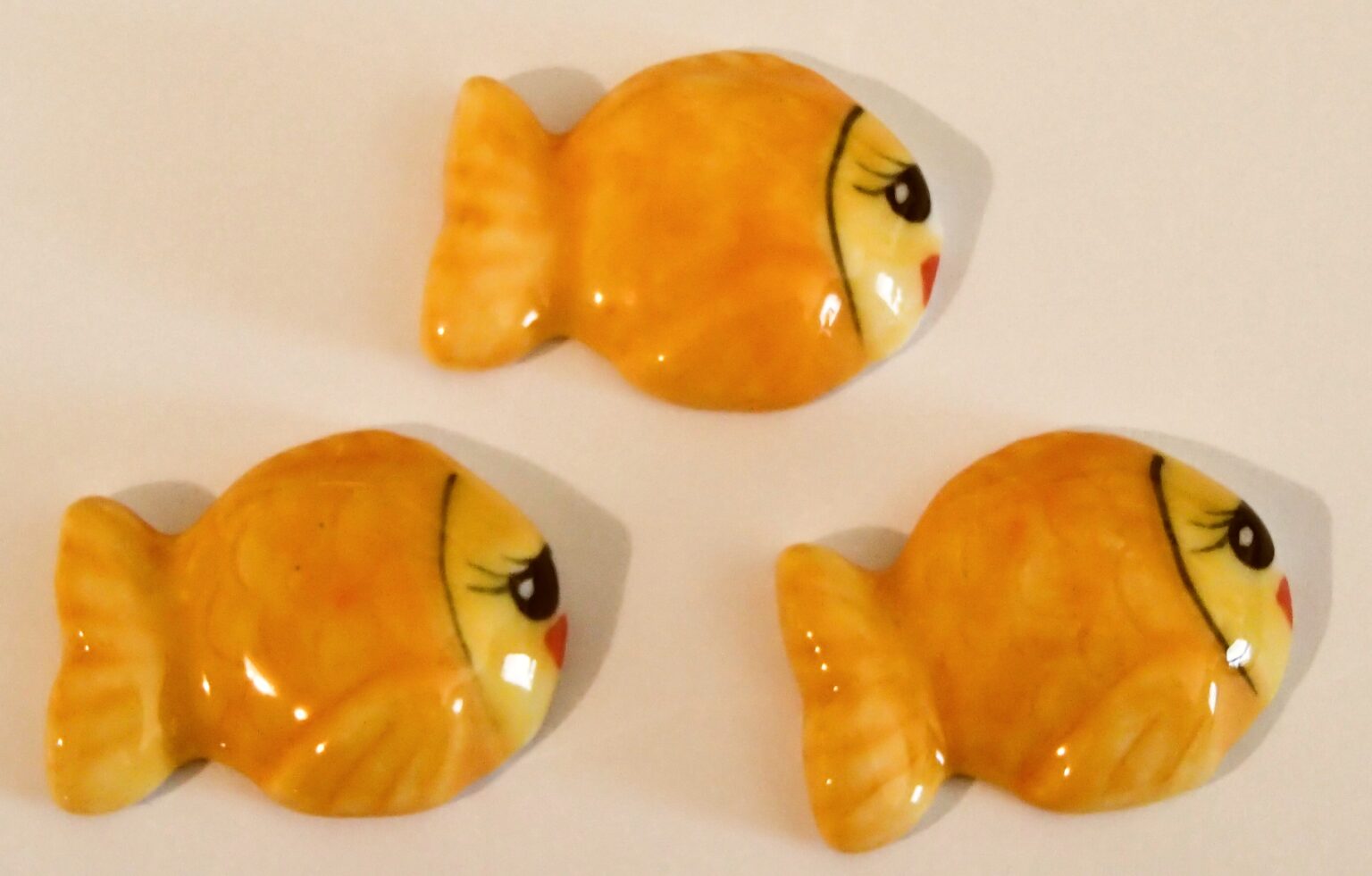 Handmade Ceramic Fish Yellow - MACS Mosaics