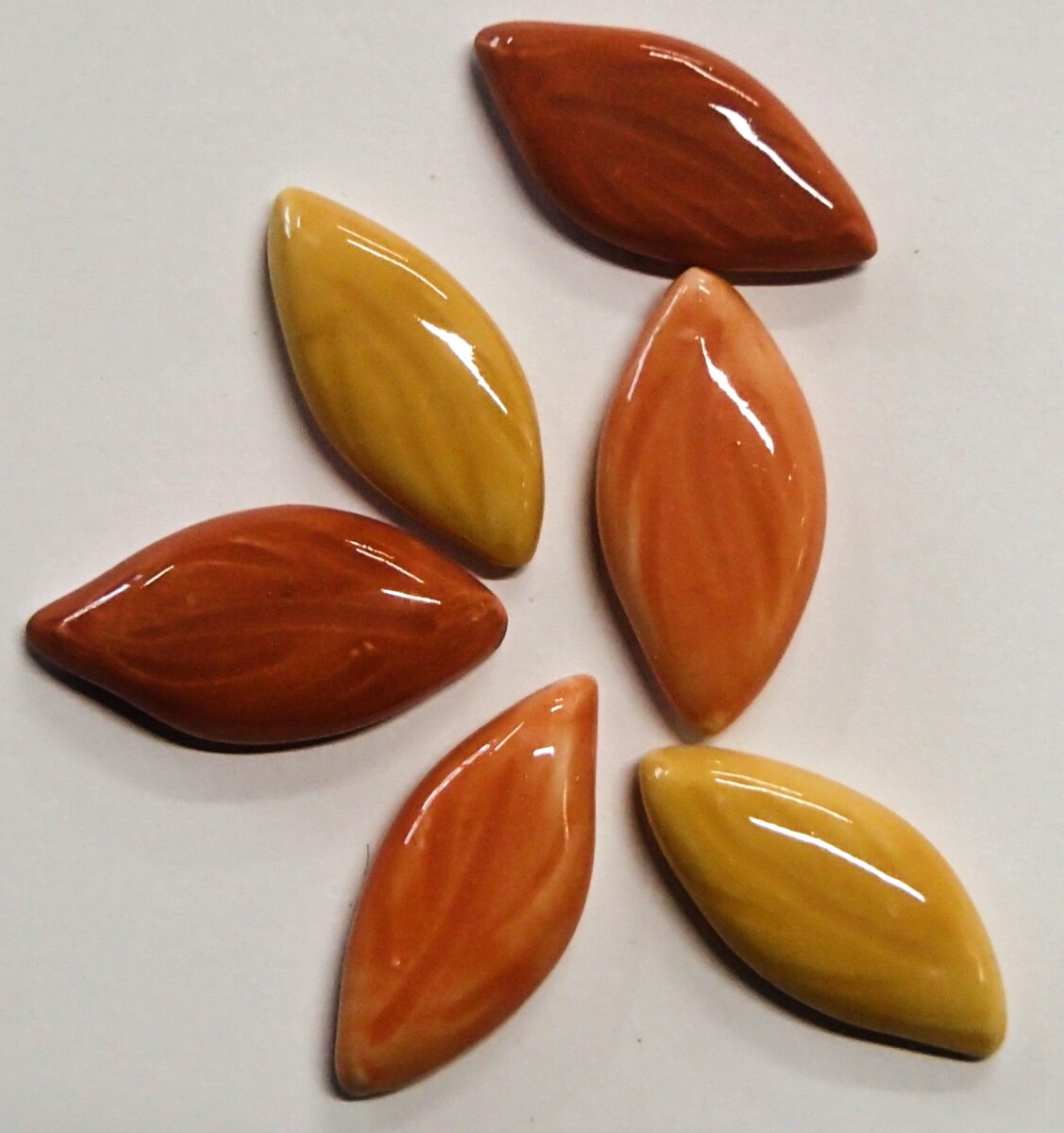 Handmade Ceramic Leaves Autumn - MACS Mosaics