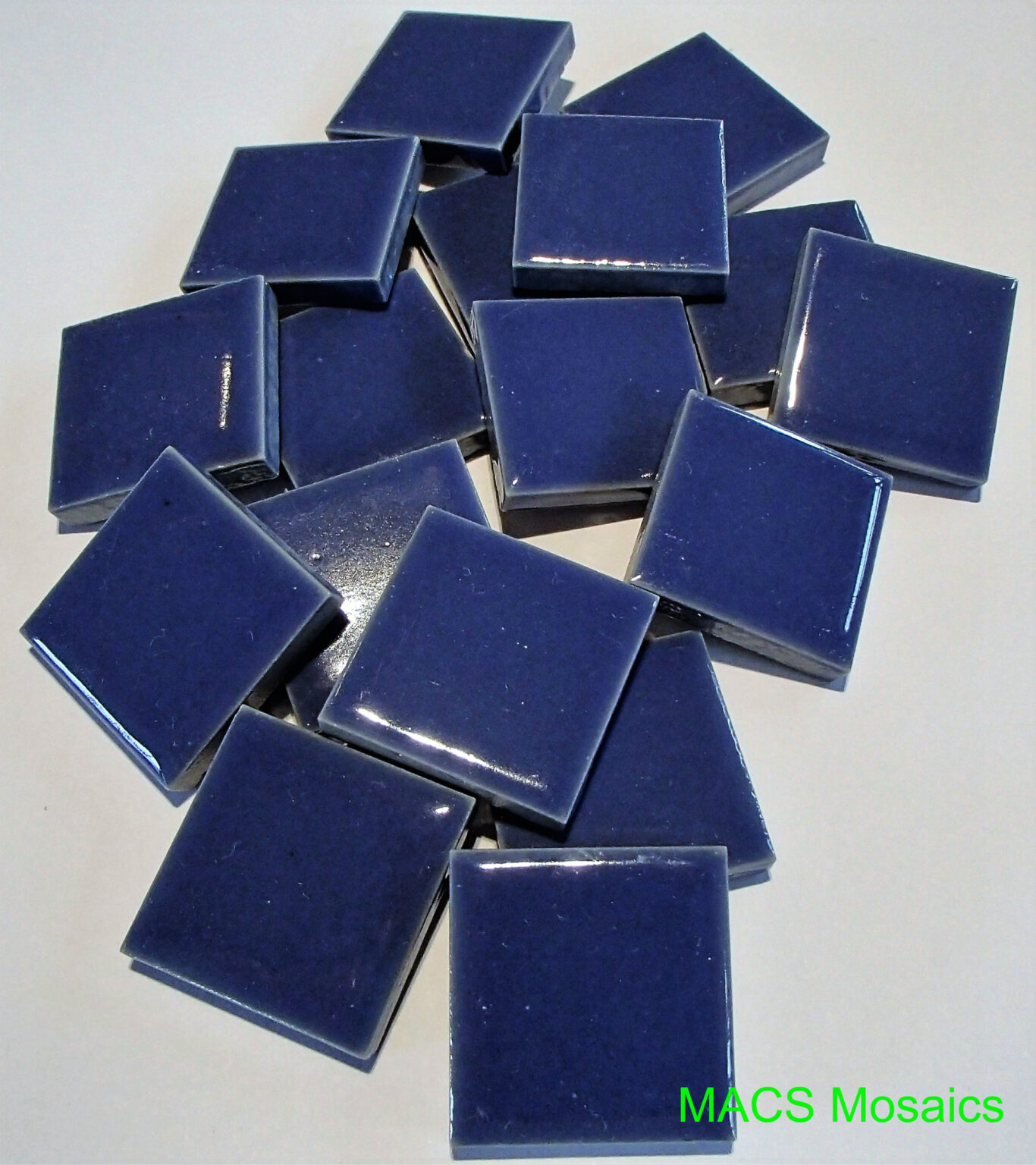 Ceramic Mosaic Tiles 25mm Cornflower Blue - MACS Mosaics