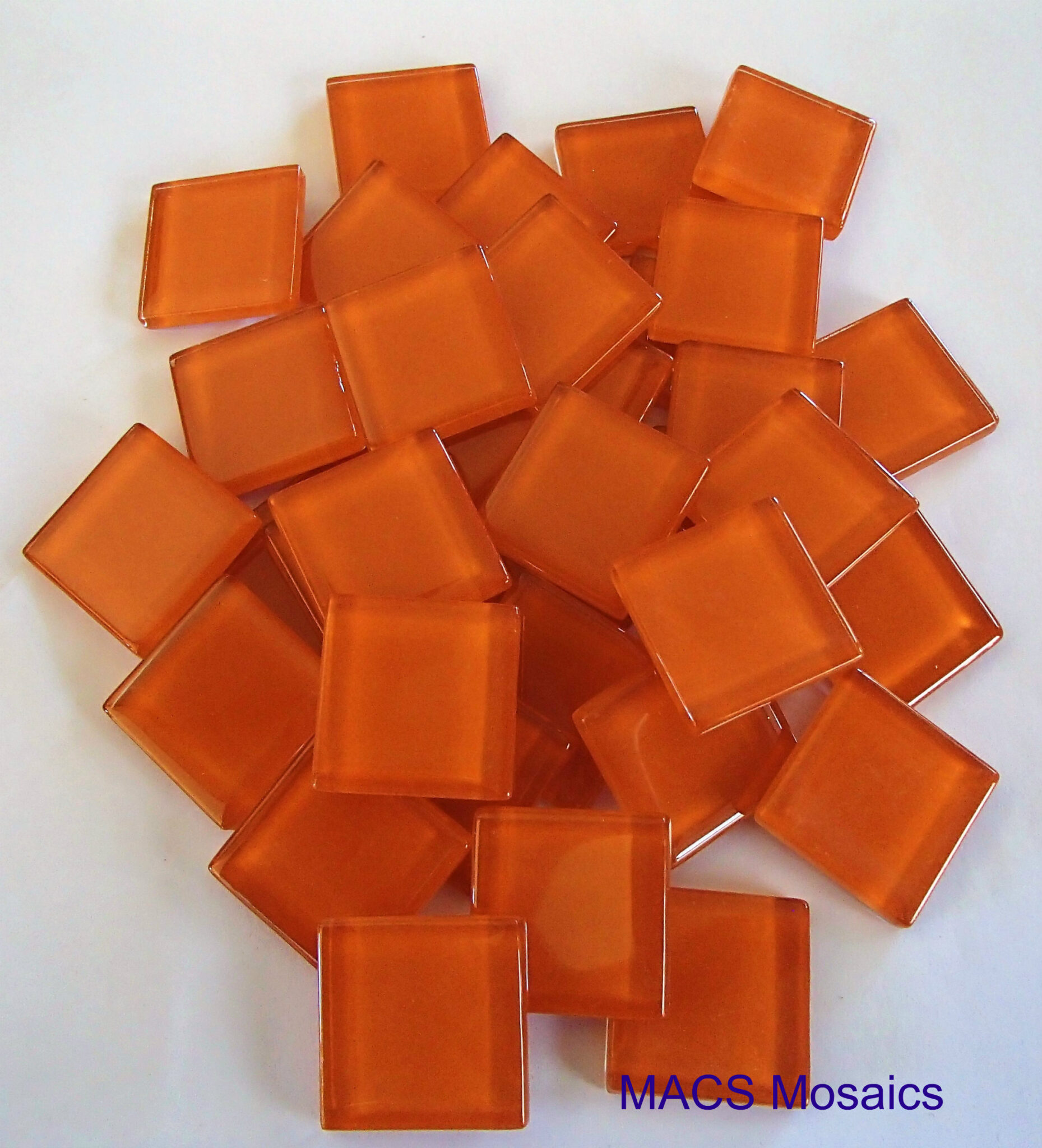 Crystal Mosaic Tiles 23mm Orange - MACS Mosaics