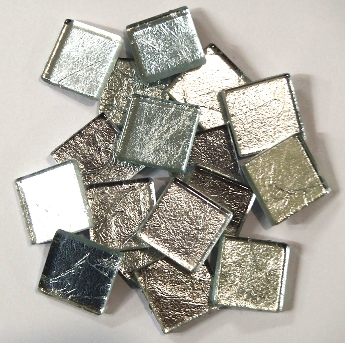 Crystalline Mosaic Tiles 23mm Silver - MACS Mosaics
