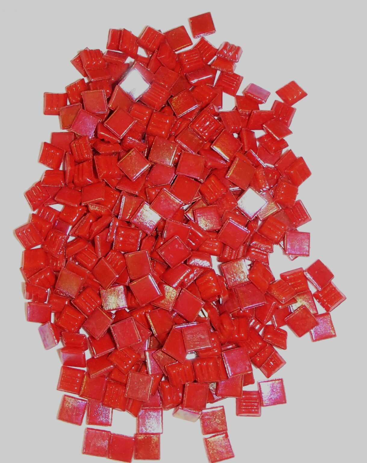 Iridescent Mosaic Tiles 10mm Ruby Red - MACS Mosaics