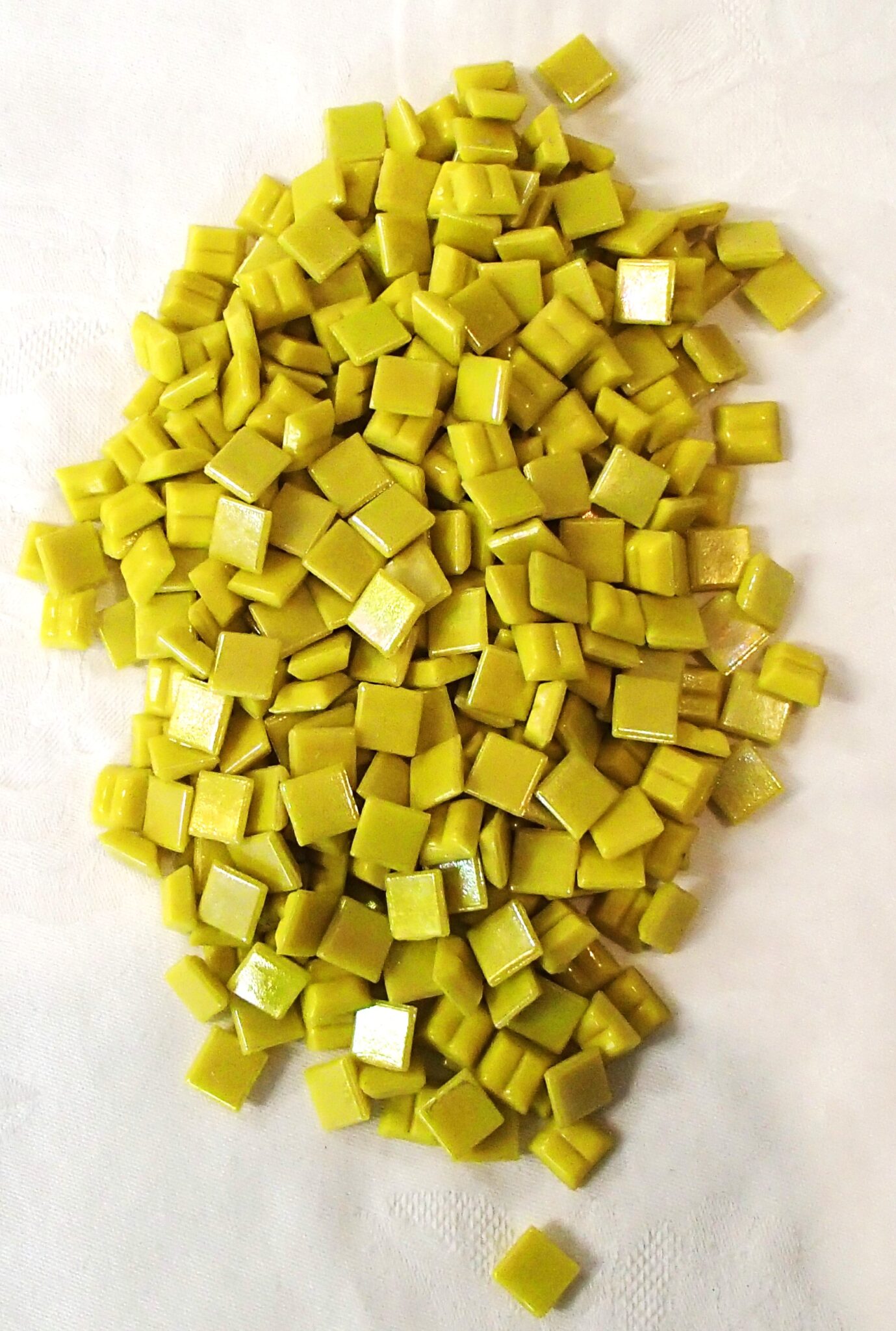 Iridescent Mosaic Tiles 10mm Yellow - MACS Mosaics