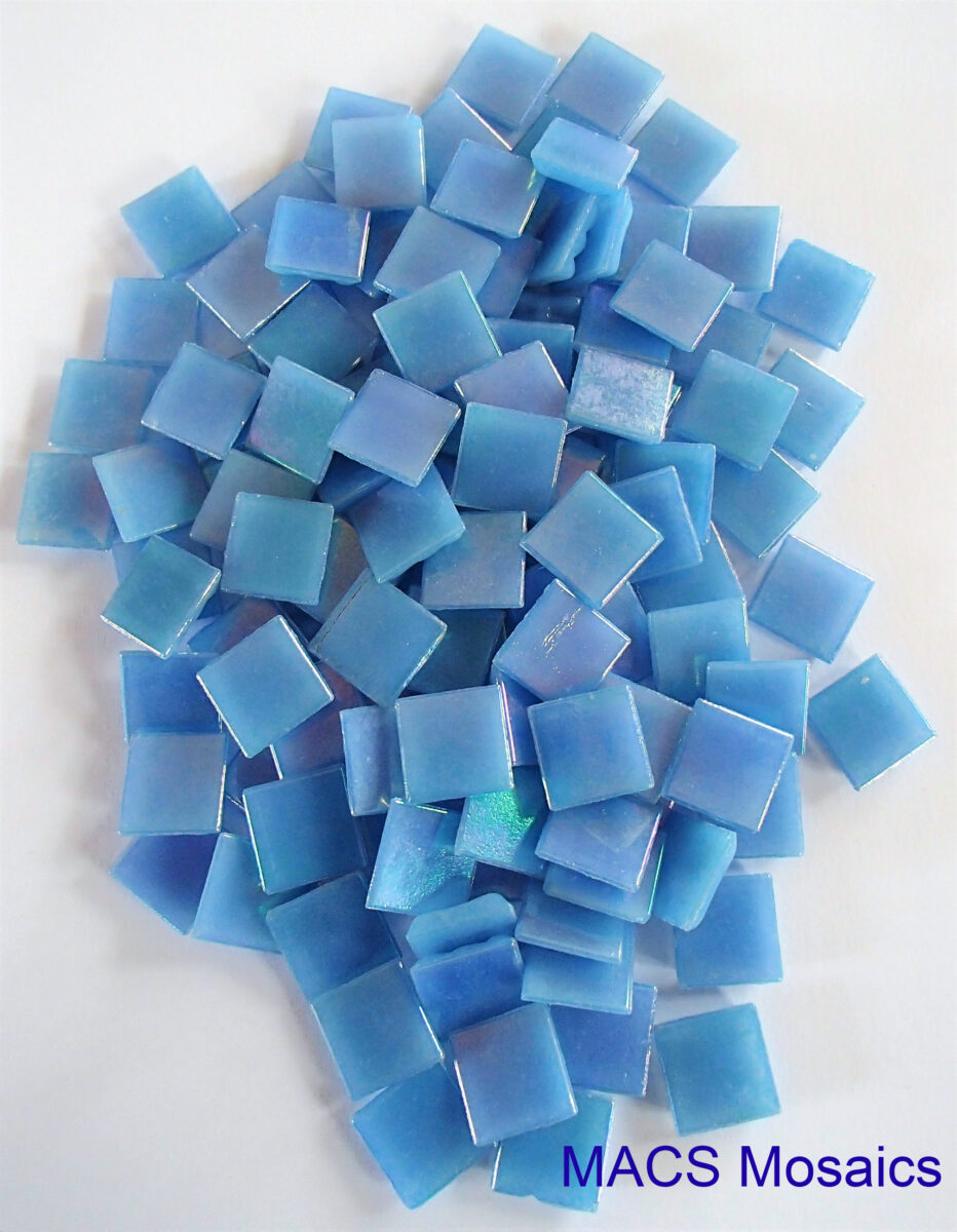 Iridescent Mosaic Tiles 15mm Ice Blue - MACS Mosaics
