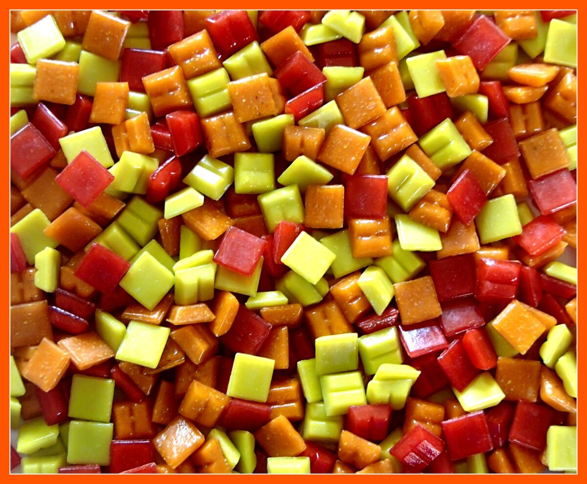 Vitreous Glass Mosaic Tiles 10mm Flame Mix - MACS Mosaics