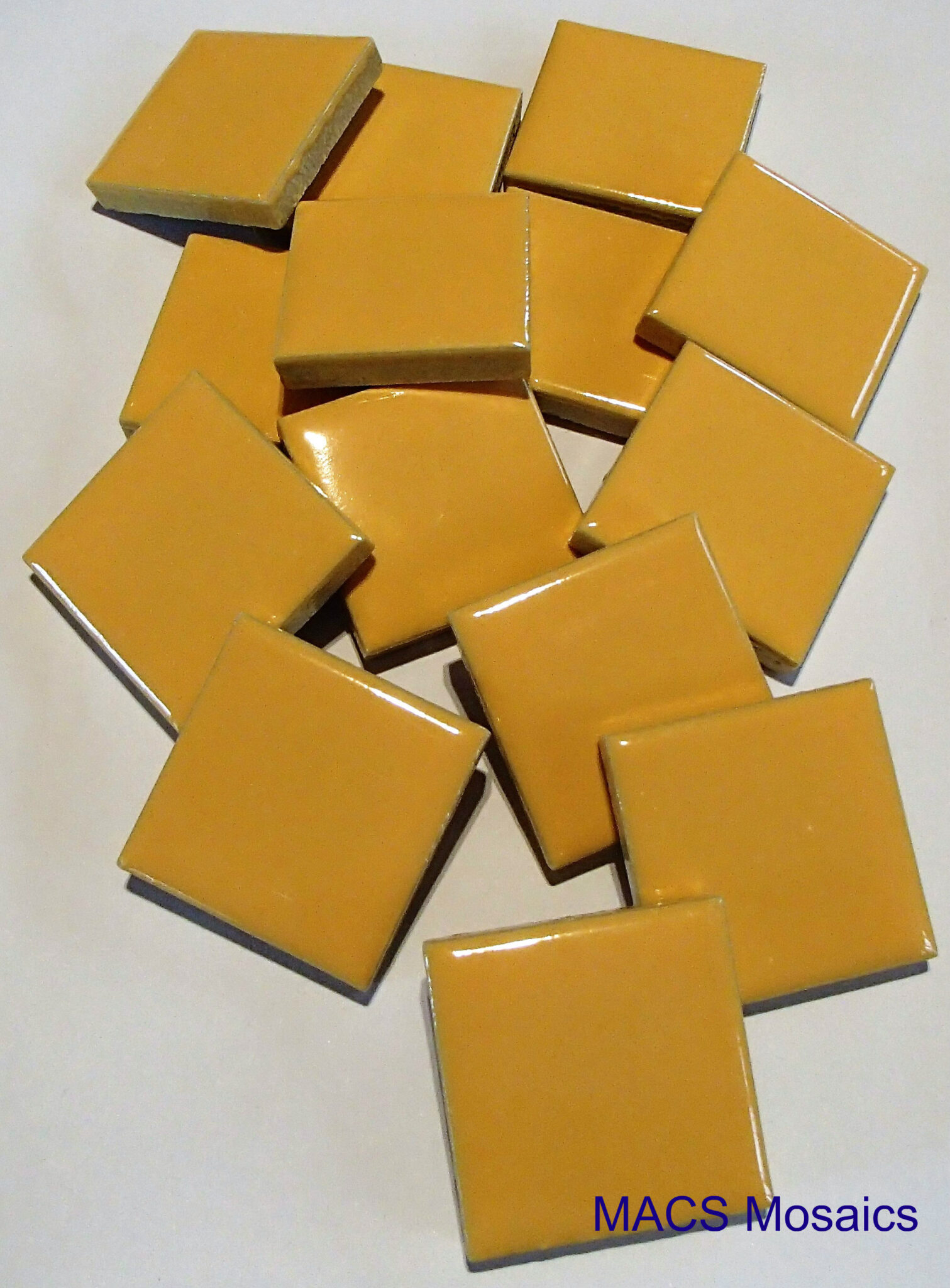 Ceramic Mosaic Tiles 25mm Yellow - MACS Mosaics